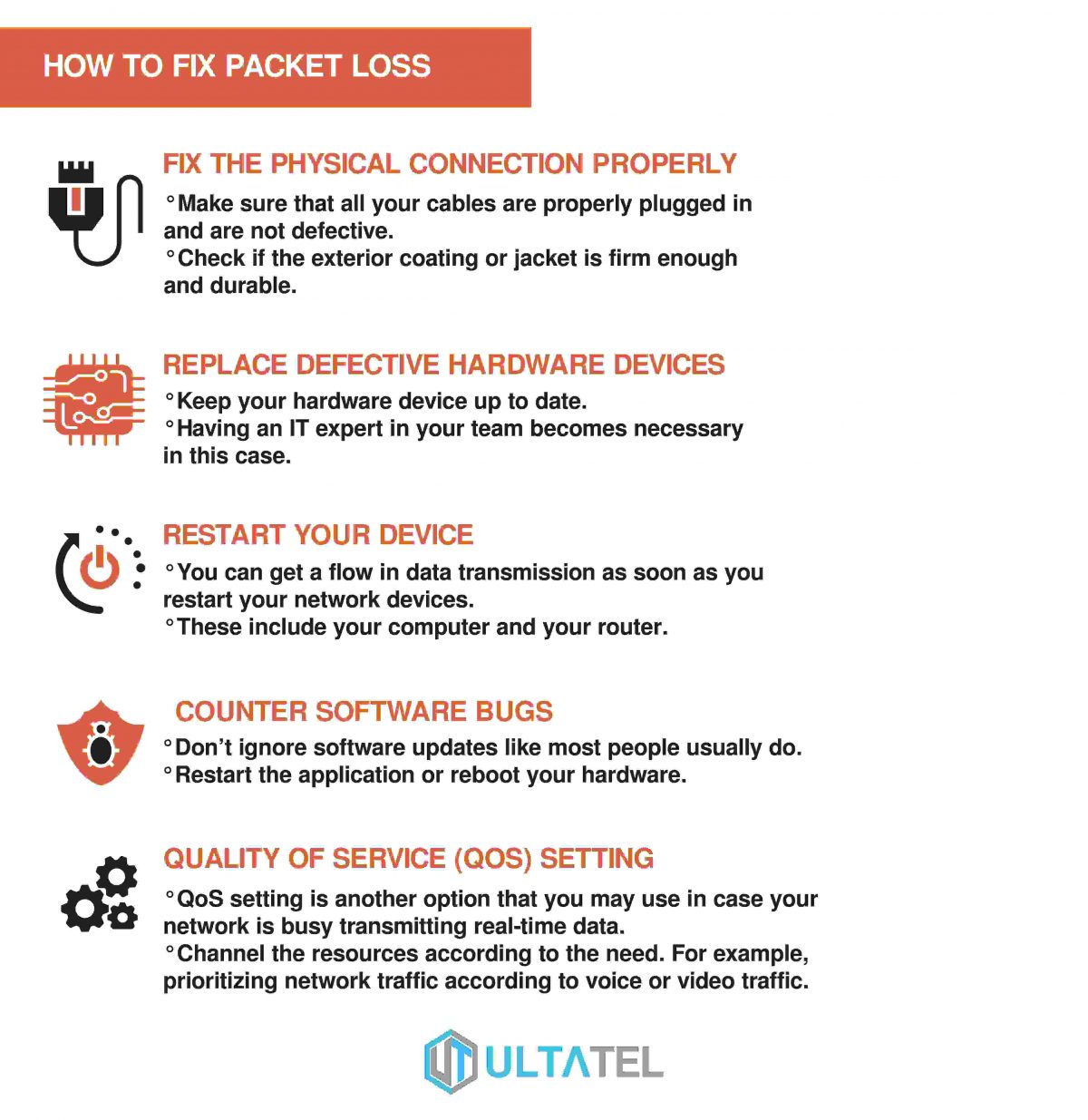 How to Fix Packet Loss: 5 Common Causes and Solutions - ULTATEL Blog